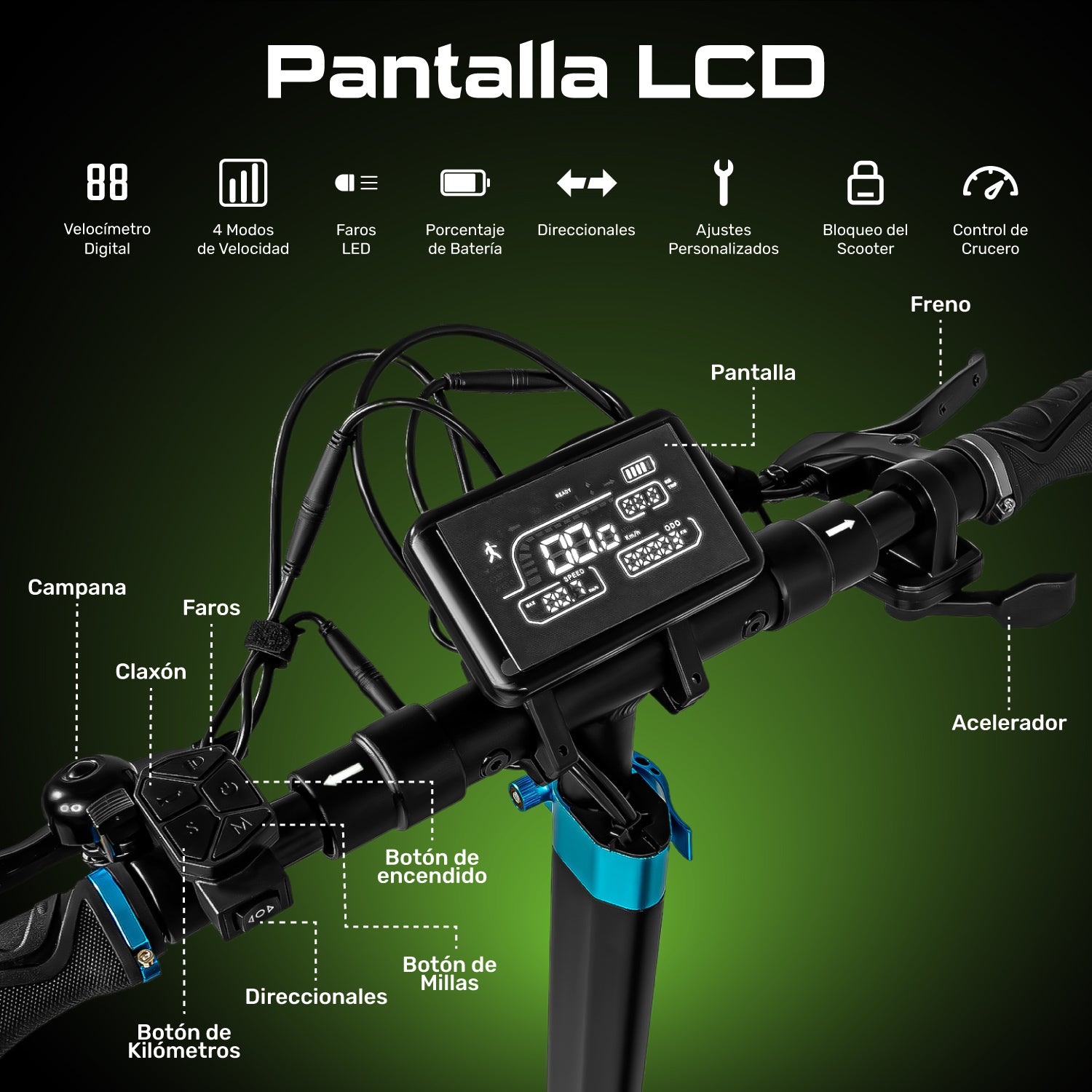Scooter Electrico Plegable E-be Bx45 Monopatin 45km 1000w – Centurfit